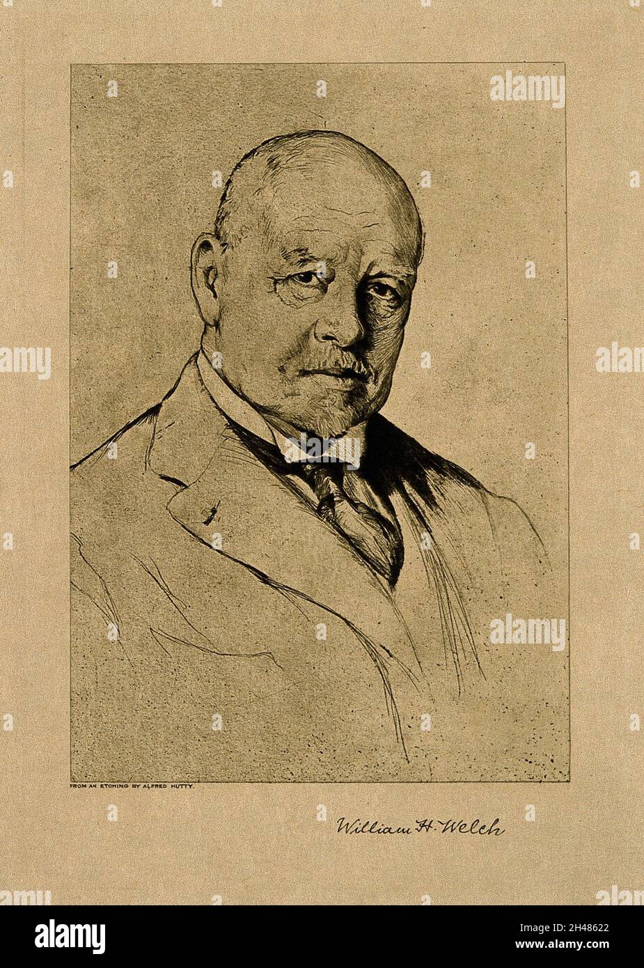 William Henry Welch. Reproduction of etching by A. Hutty, 1930 Stock ...