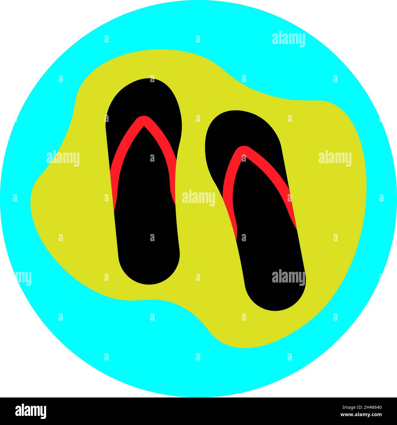 Beach slippers Stock Vector Images - Alamy