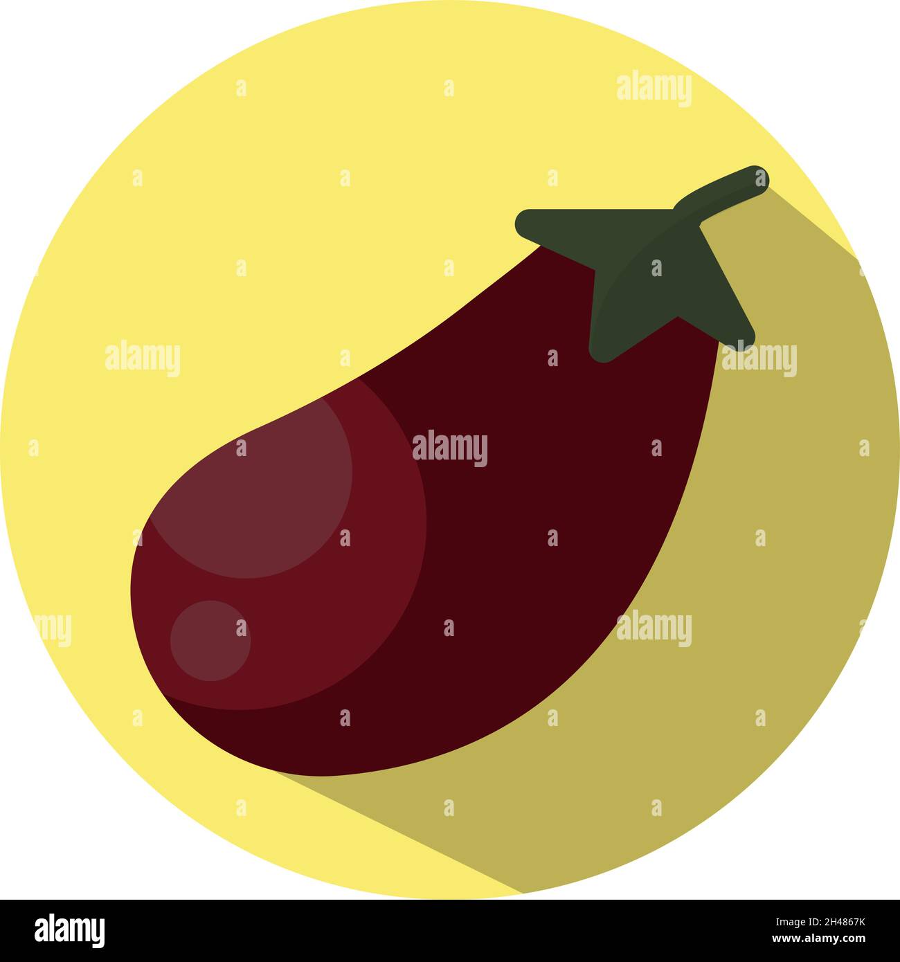 Fresh eggplant, illustration, vector, on a white background Stock ...