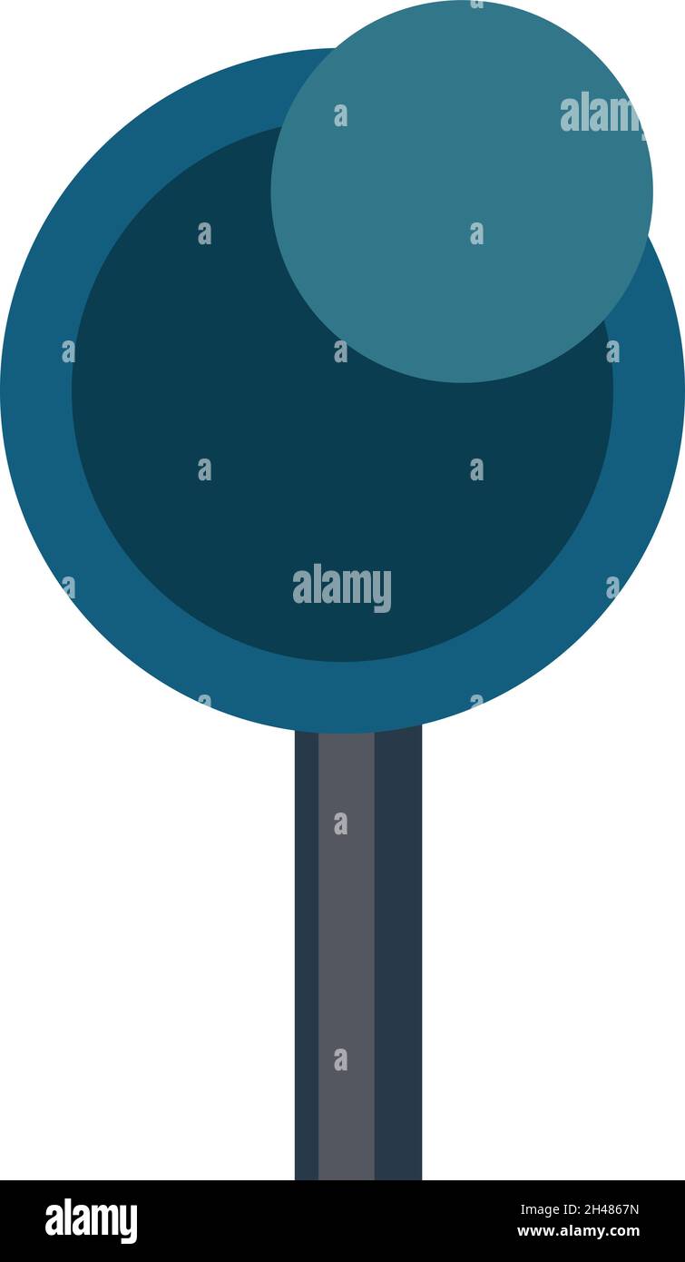 Blue abstract tall tree, illustration, vector, on a white background ...