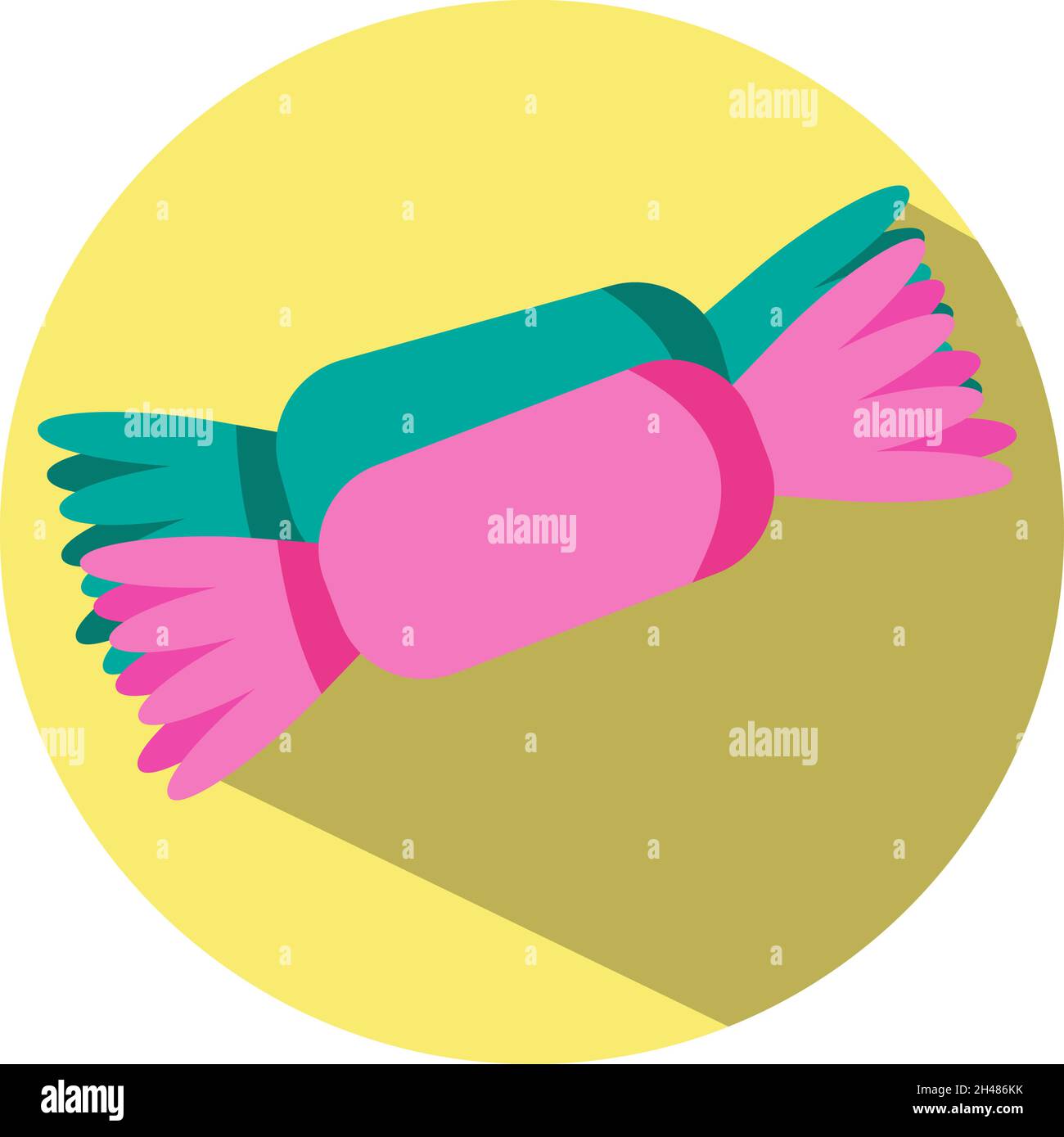 Two sweet candies, illustration, vector, on a white background Stock ...