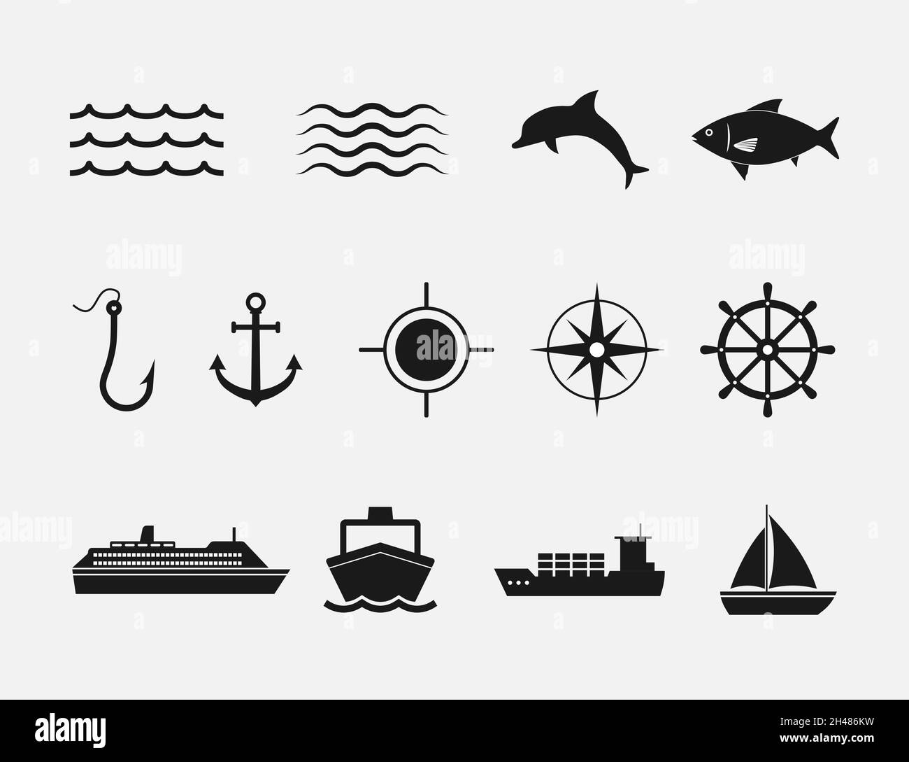 Vintage nautical compass signs vector set hi-res stock photography and ...