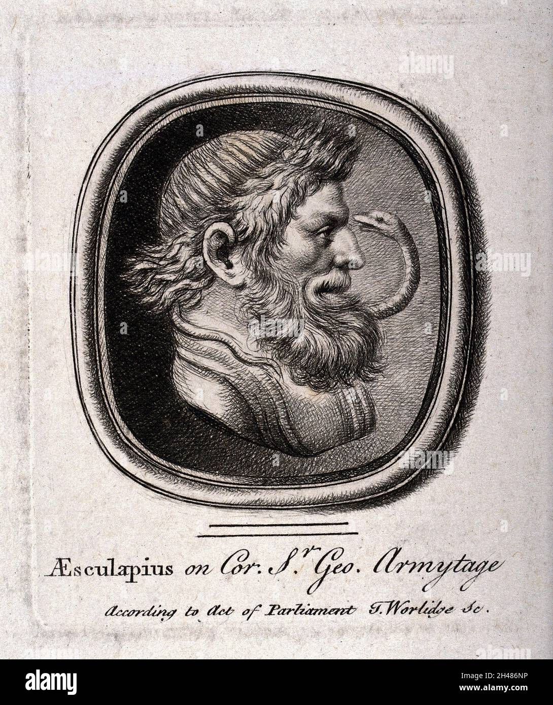 Aesculapius etching hi-res stock photography and images - Alamy