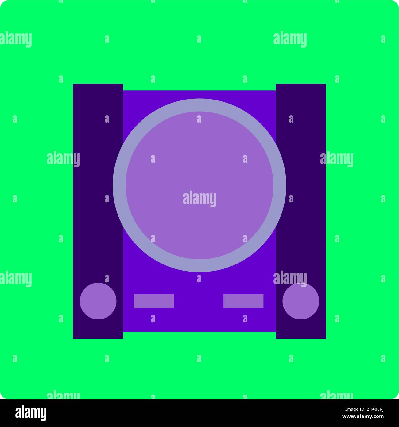 Purple playstation, illustration, vector, on a white background Stock ...