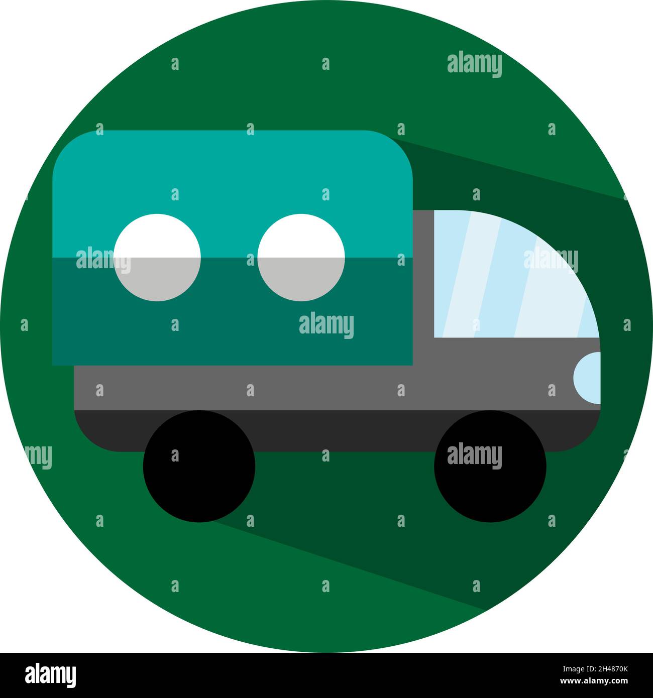 Small truck, illustration, vector, on a white background Stock Vector ...