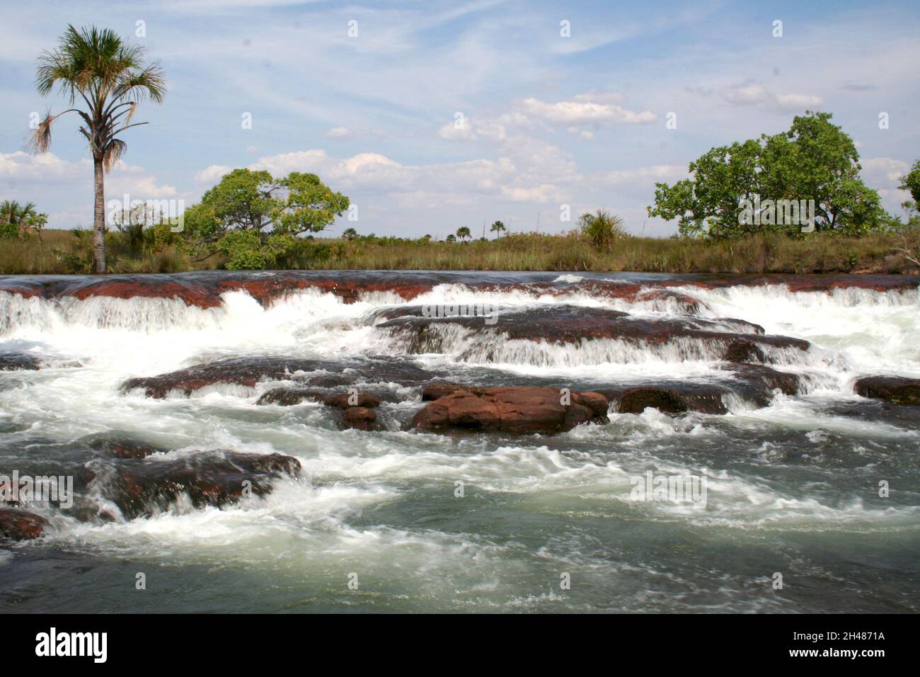 Water cascade of the Jalapao National Park in the state of the ...