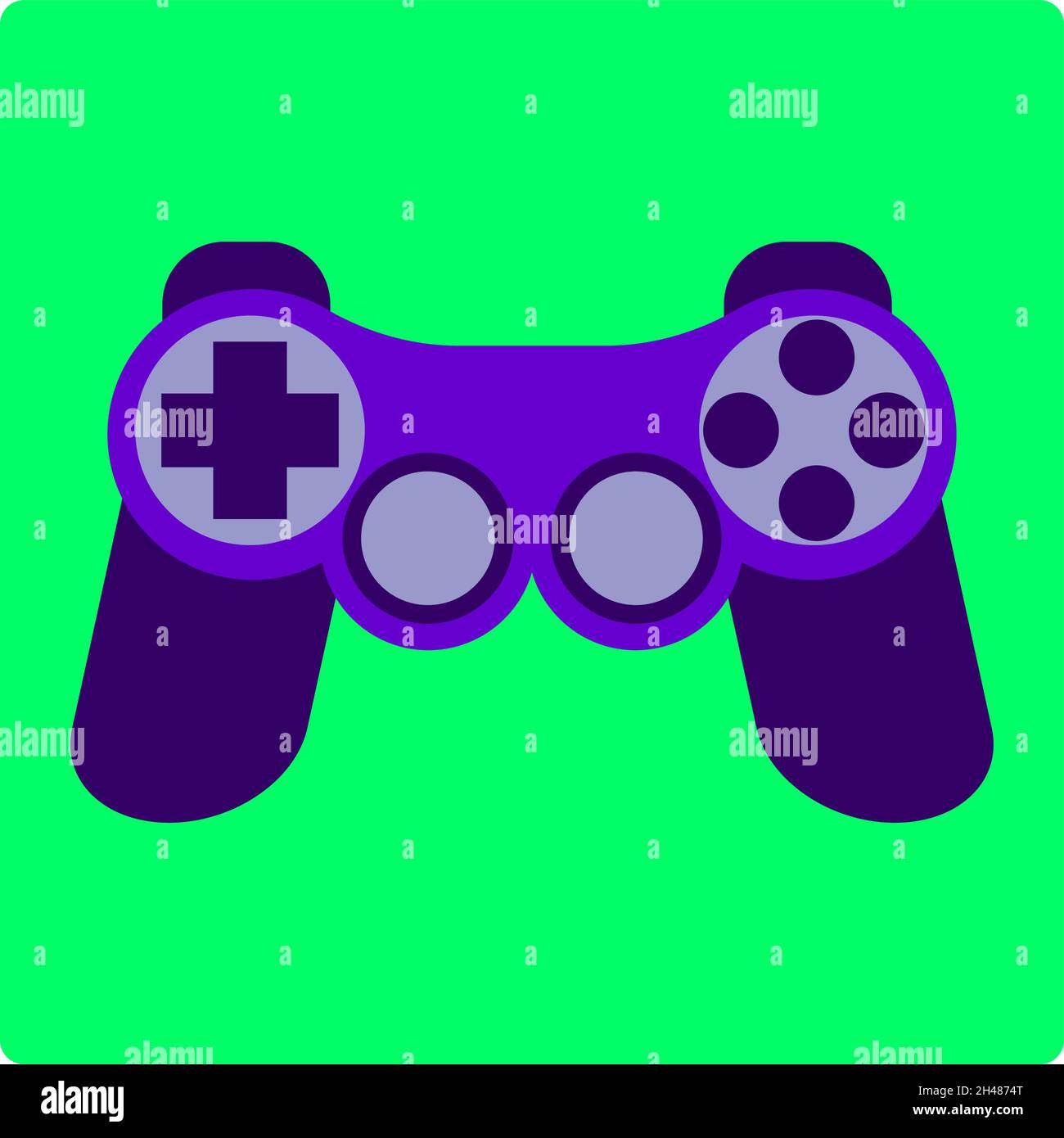 Purple controller, illustration, vector, on a white background Stock ...