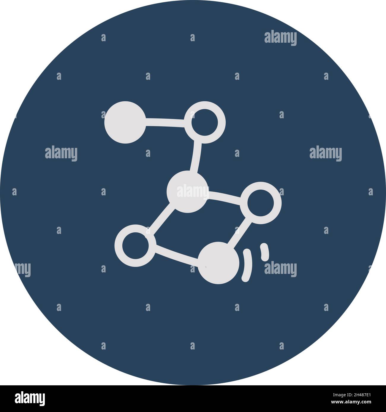 Space molecule, illustration, vector, on a white background Stock ...