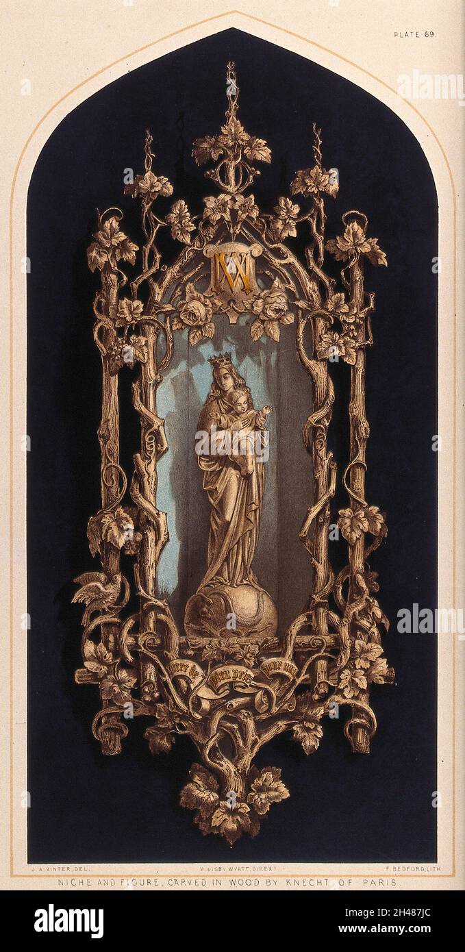 Saint Mary (the Blessed Virgin) with the Christ Child. Colour ...
