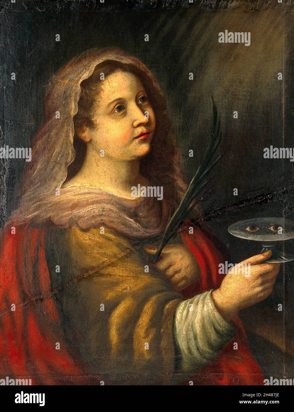 Saint Lucy. Oil painting Stock Photo - Alamy