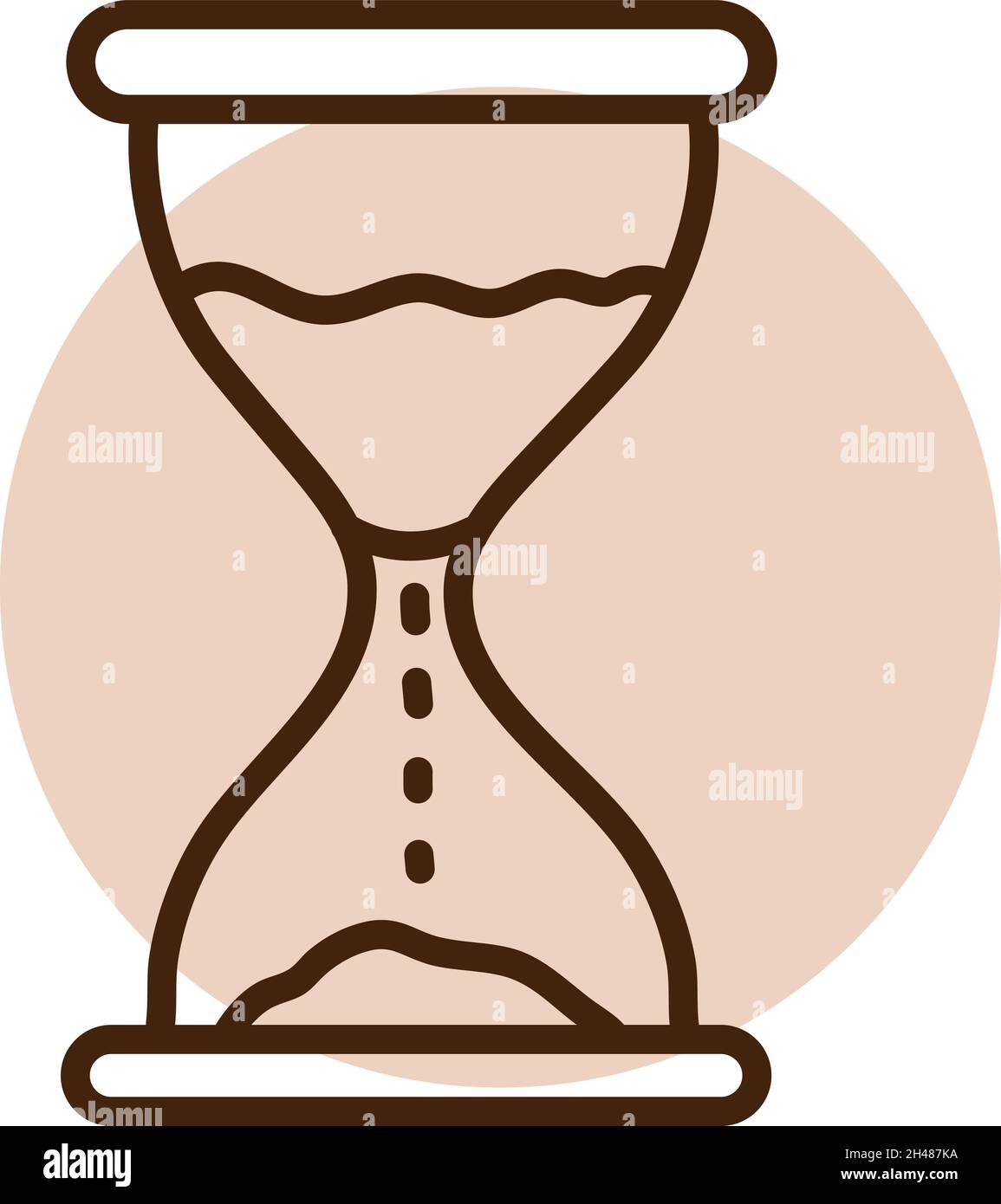Sand clock, illustration, vector, on a white background Stock Vector ...