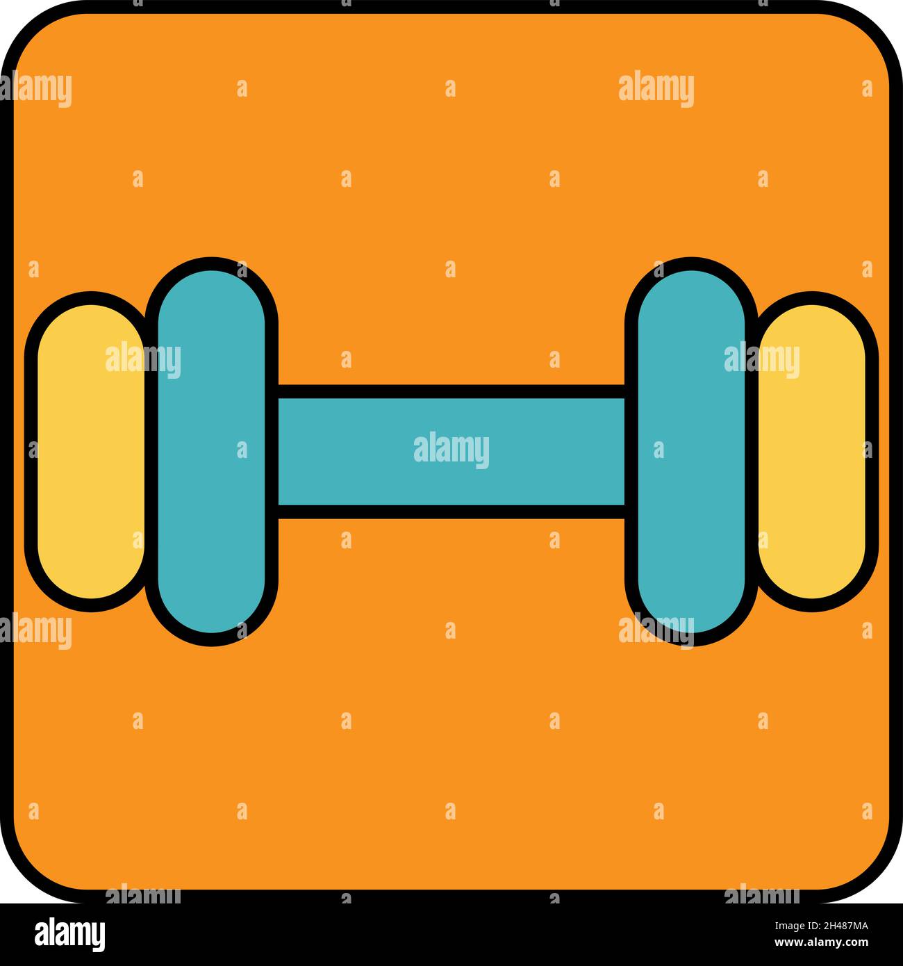 Lifting weight, illustration, vector, on a white background Stock ...