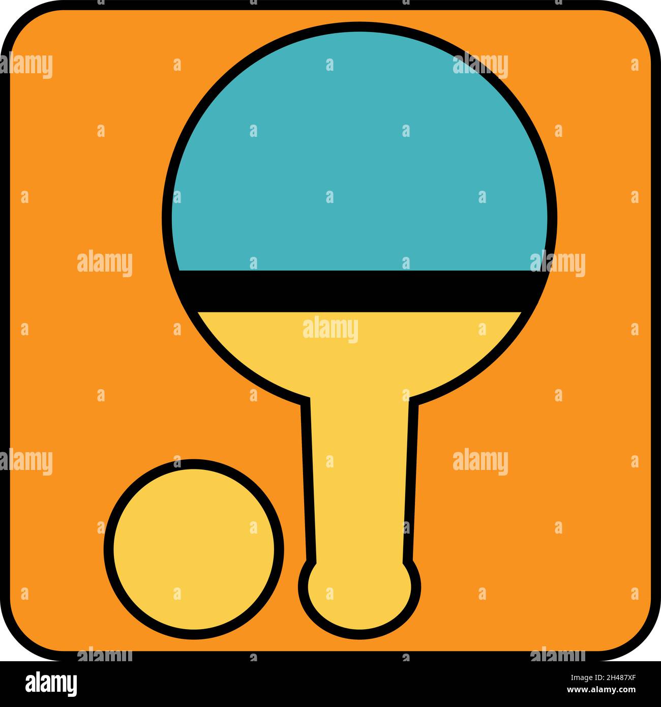 Ping pong paddle vector vectors hi-res stock photography and images - Alamy
