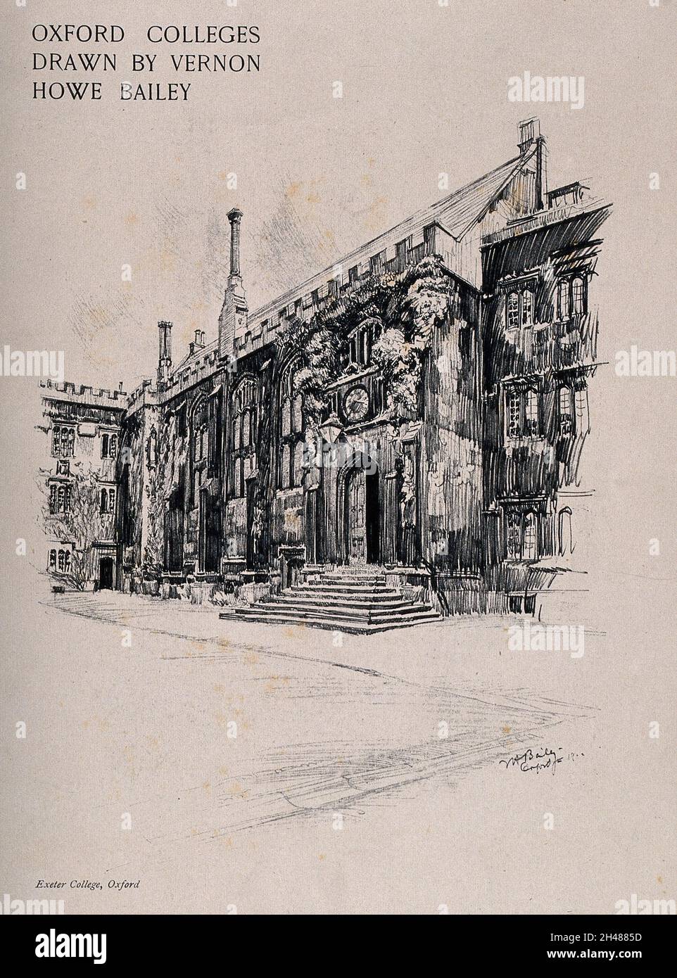 Exeter college tower building hi-res stock photography and images - Alamy