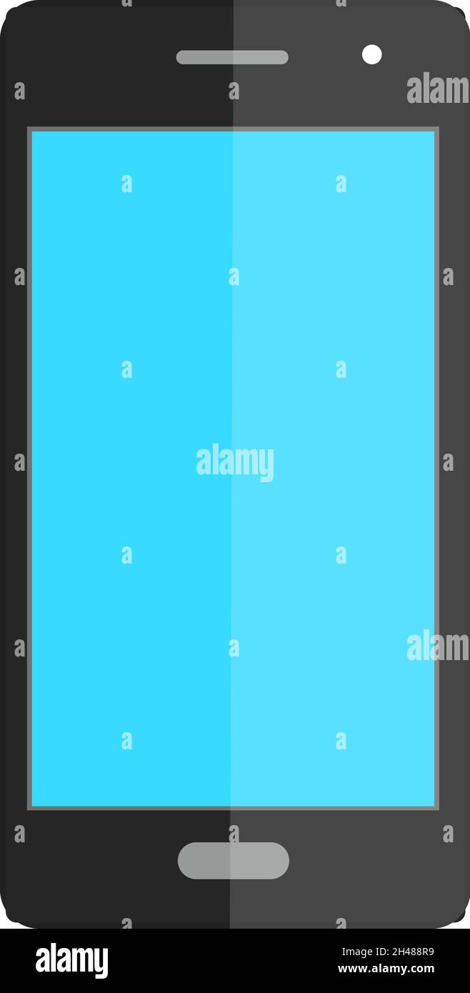 Android phone, illustration, vector on a white background Stock Vector ...