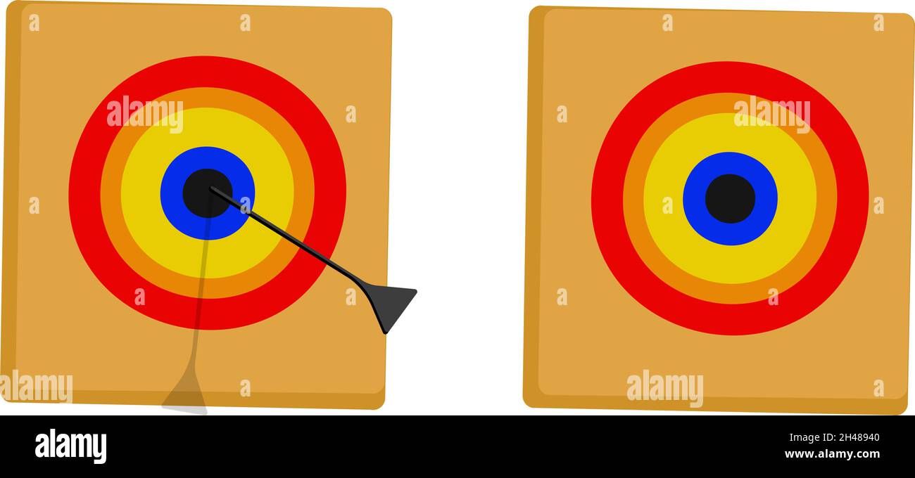 Archery targets, illustration, vector on a white background Stock ...
