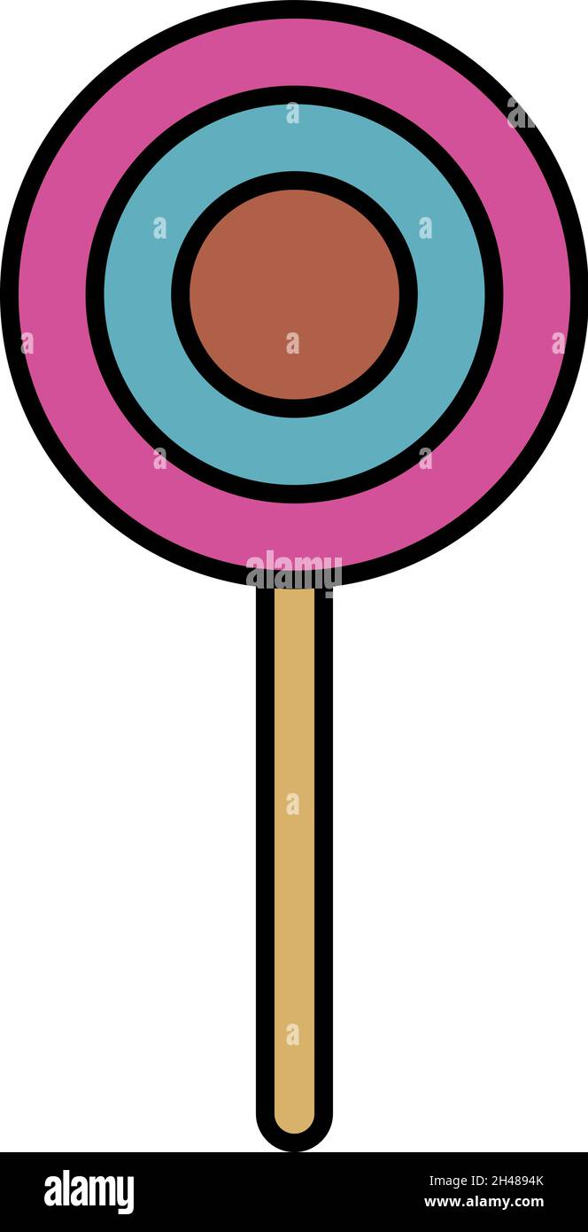 Simple lolipop, illustration, vector, on a white background Stock ...