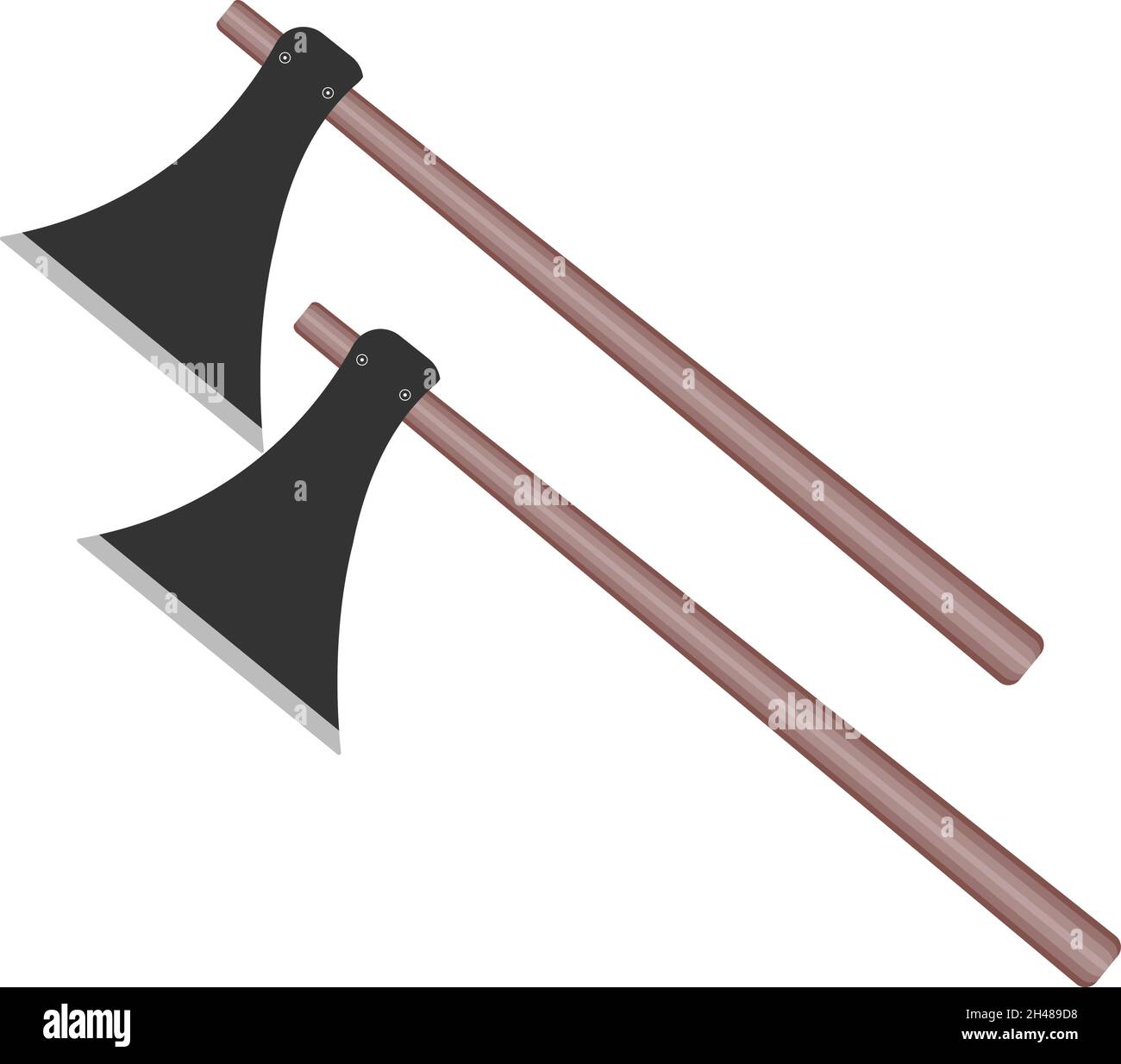 Crossed axes isolated on Stock Vector Images - Alamy