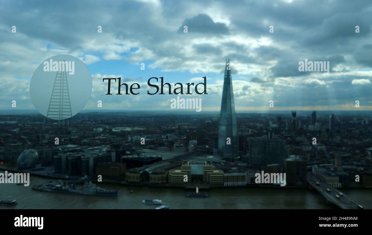 LONDON, UNITED KINGDOM - Feb 20, 2018: The Shard Skyscraper from the ...