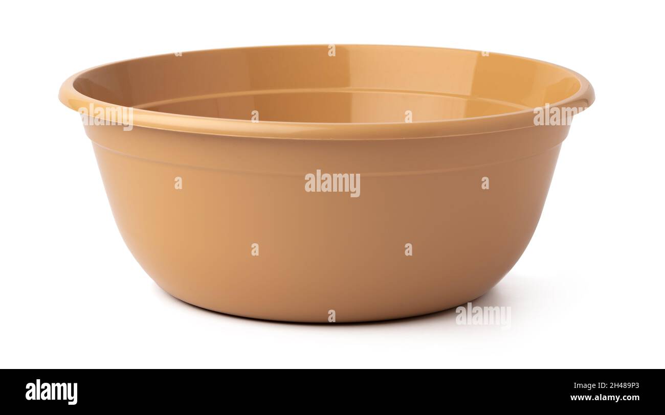 Plastic empty basin isolated on white background Stock Photo - Alamy