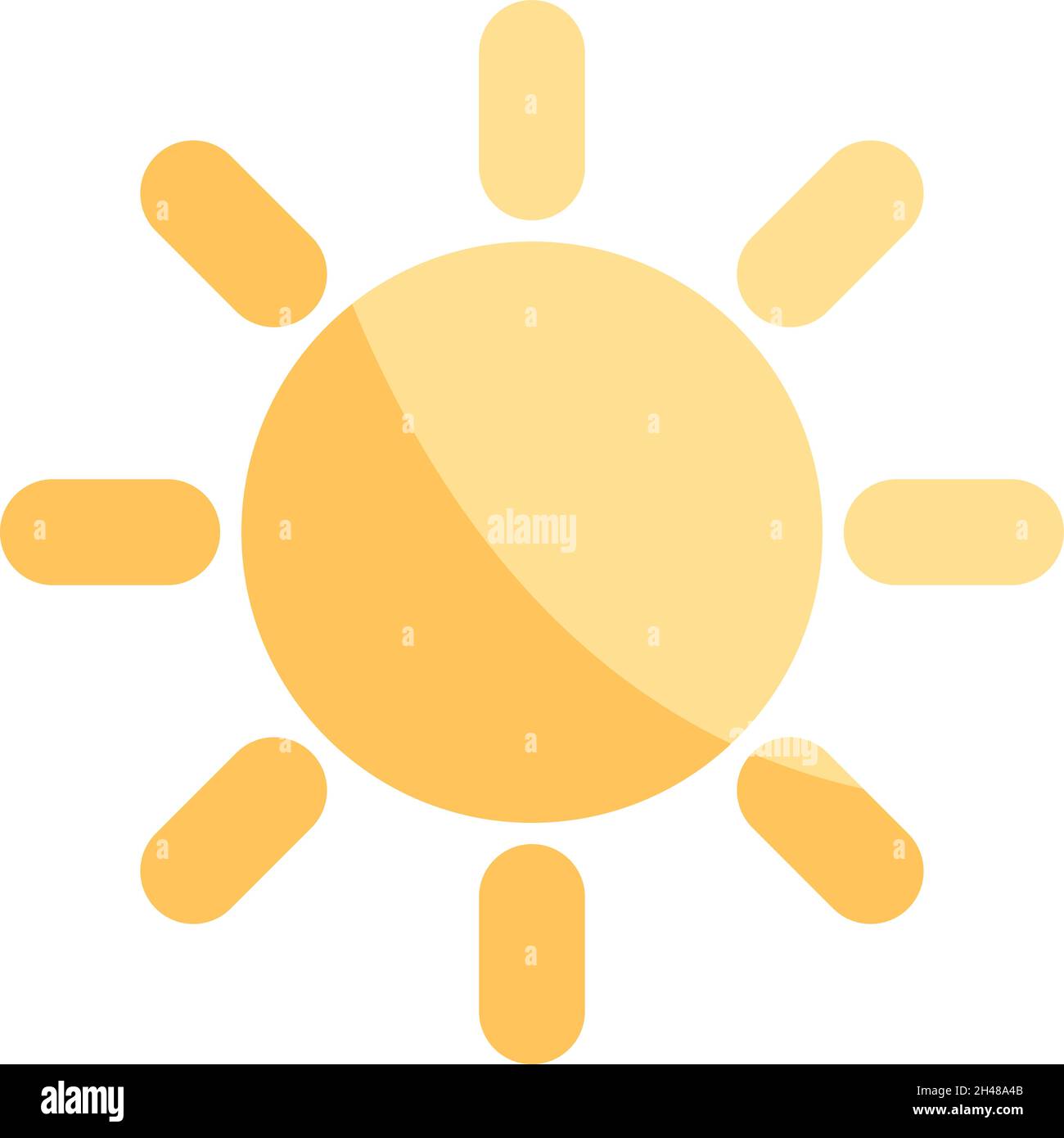 Sunny day, illustration, vector, on a white background Stock Vector ...