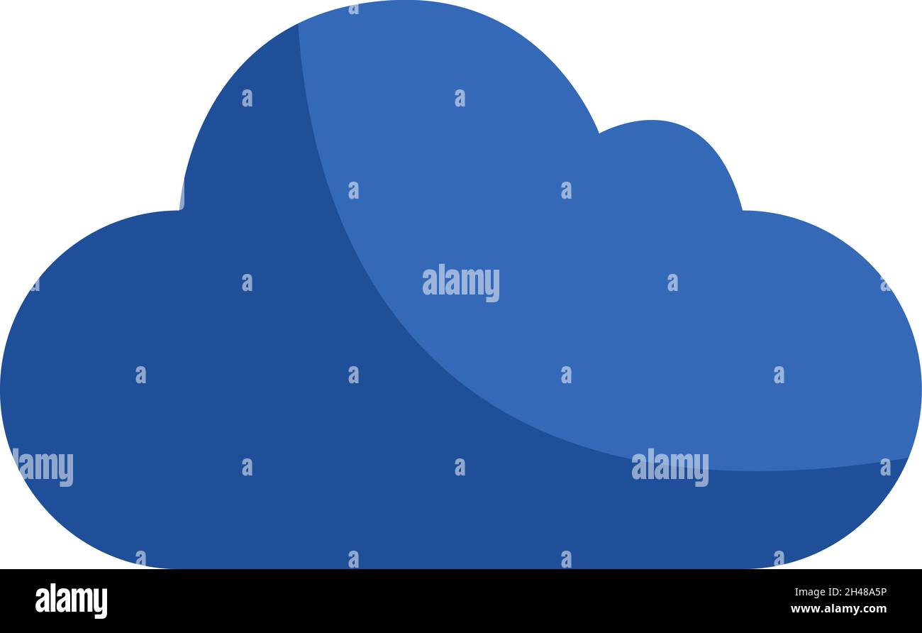 Winter cloud, illustration, vector, on a white background Stock Vector ...