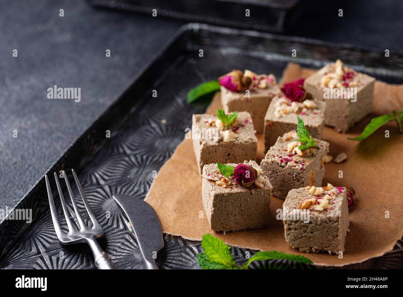 Halva with tahini hi-res stock photography and images - Alamy