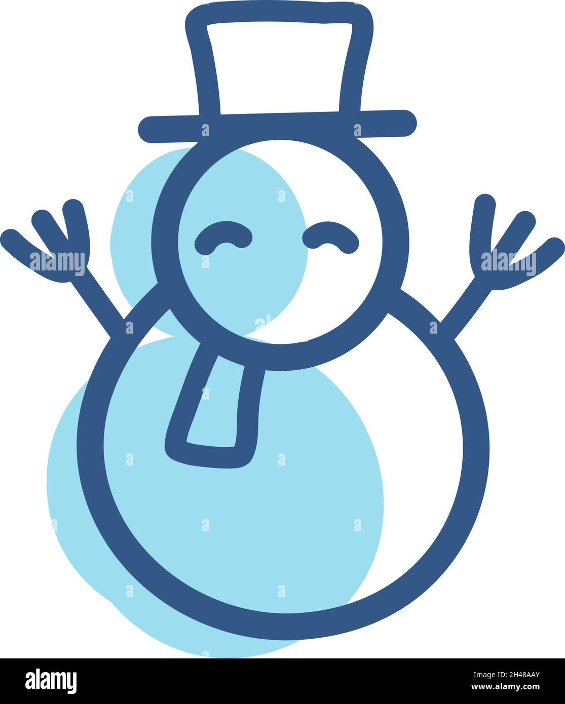 Snowman on snow outdoor Stock Vector Images - Alamy