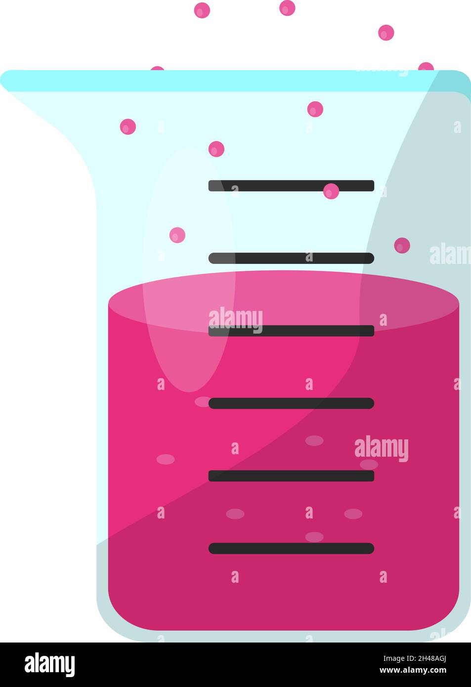 Beaker cup, illustration, vector on a white background Stock Vector ...