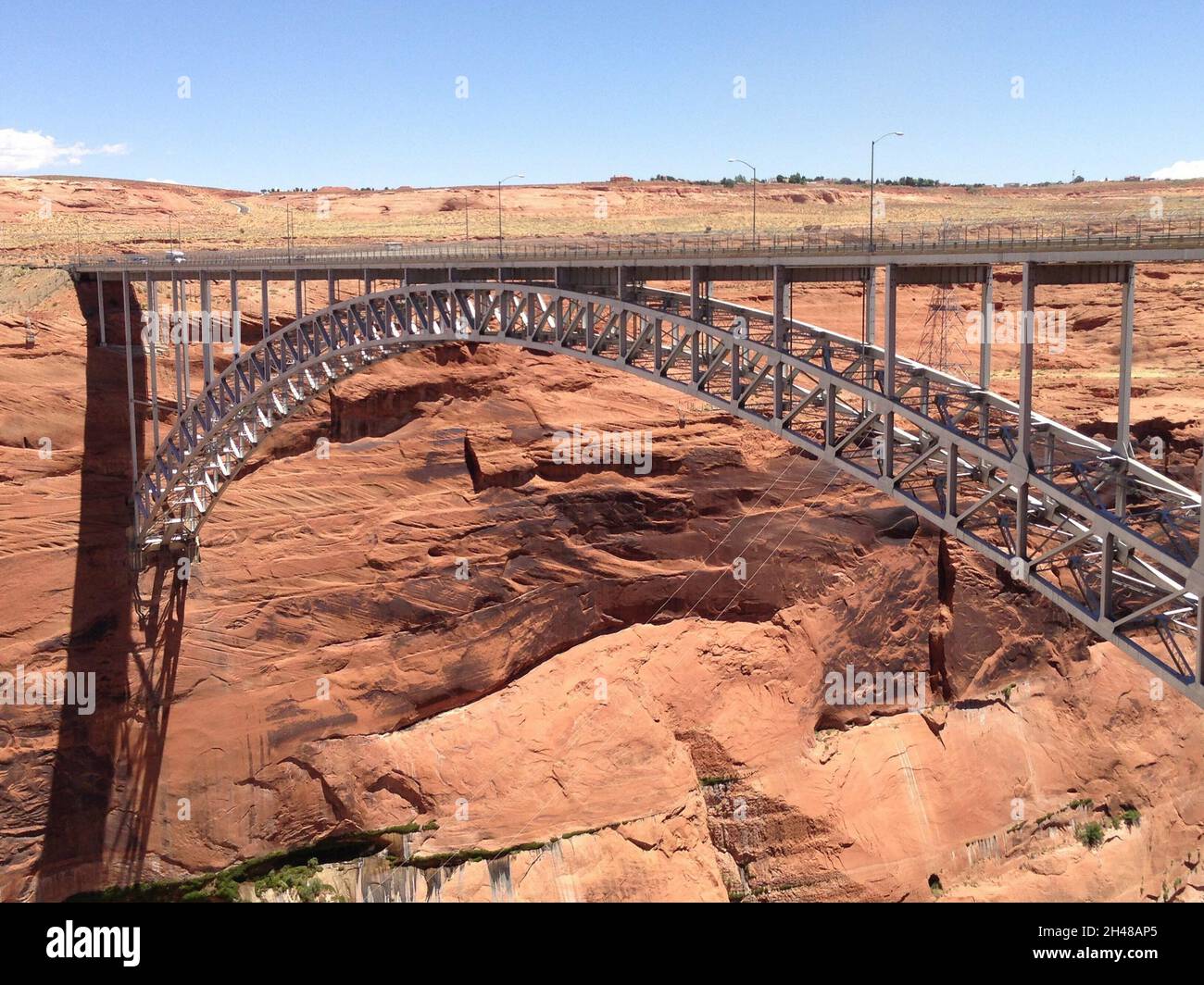 Historic Navajo Bridge in the eastern part of the Grand Canyon, Arizona ...