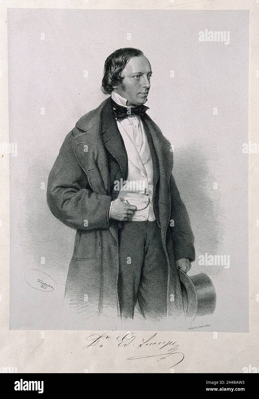 Eduard Lumpe. Lithograph by F. Kriehuber, 1862 Stock Photo - Alamy