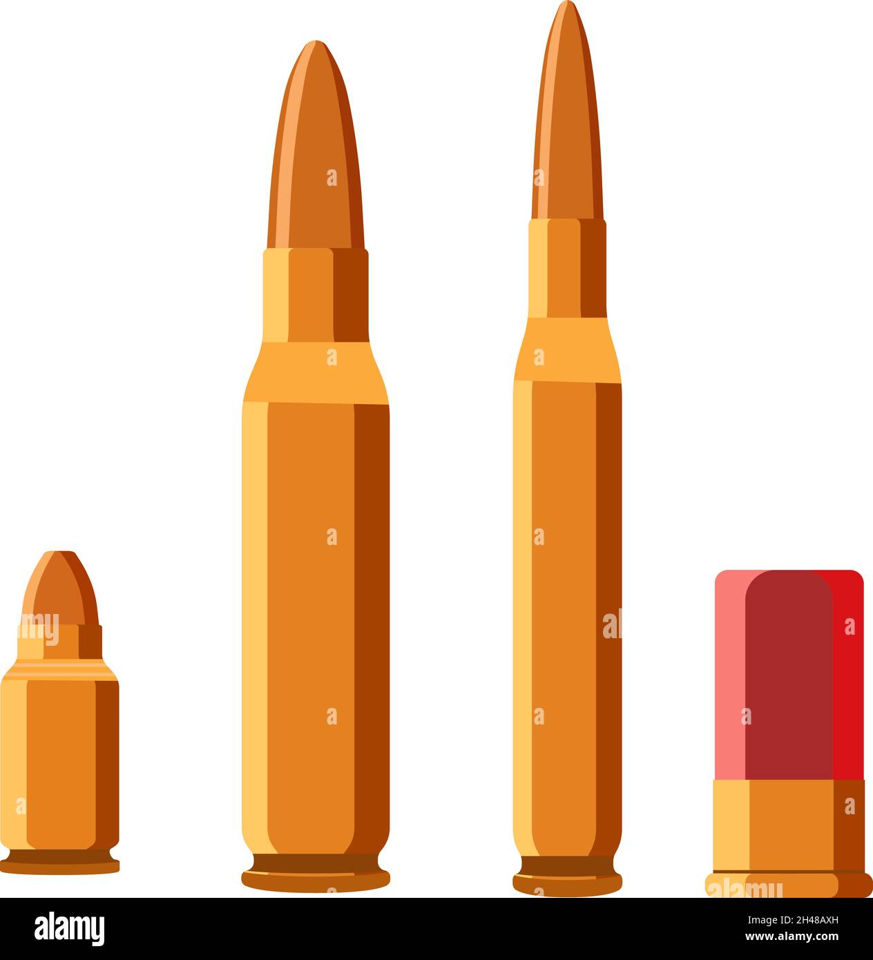 Ammo gun, illustration, vector on a white background Stock Vector Image ...