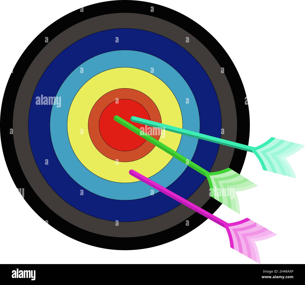 Archery target, illustration, vector on a white background Stock Vector ...