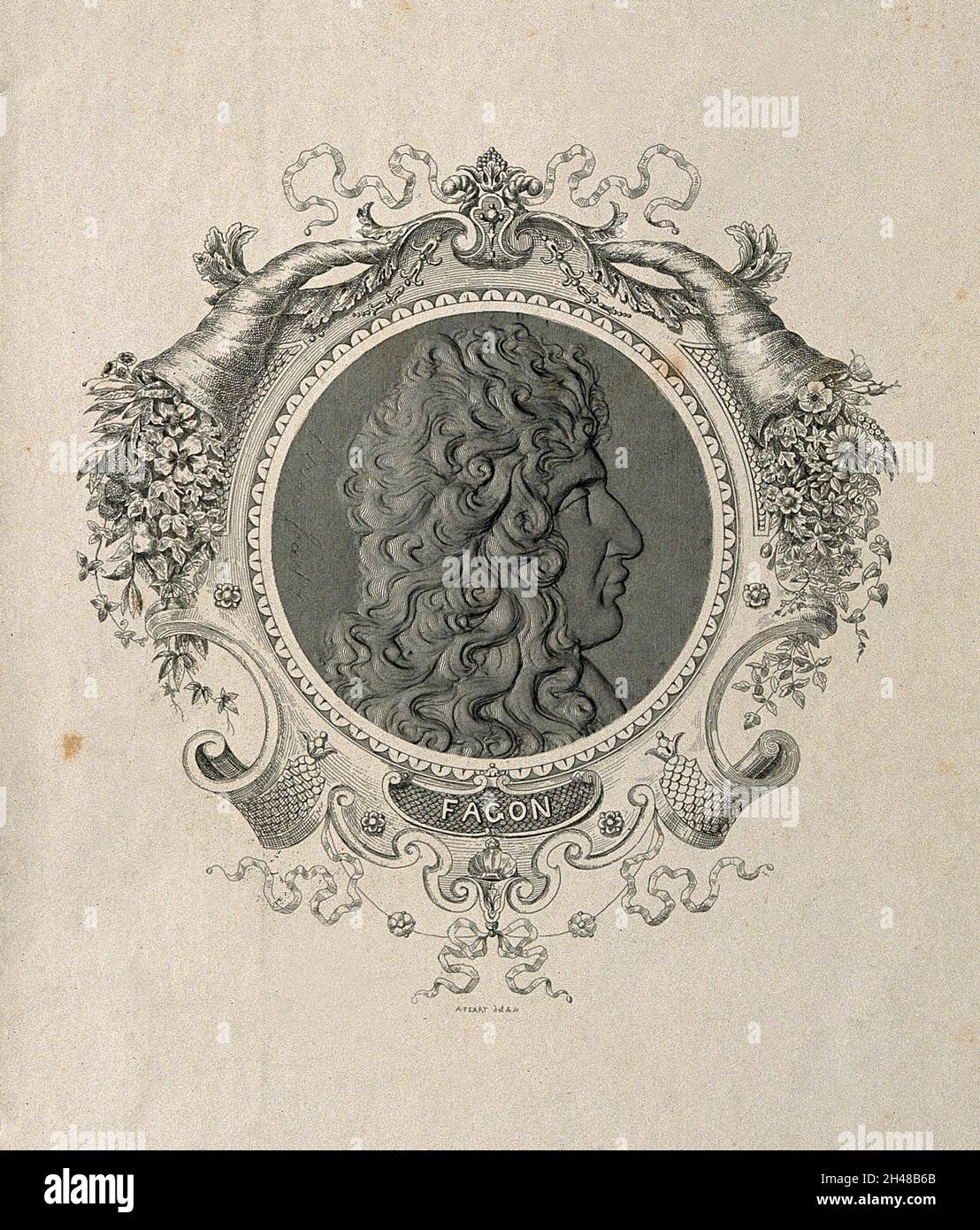 Gui Crescent Fagon. Line engraving by A. Féart Stock Photo - Alamy