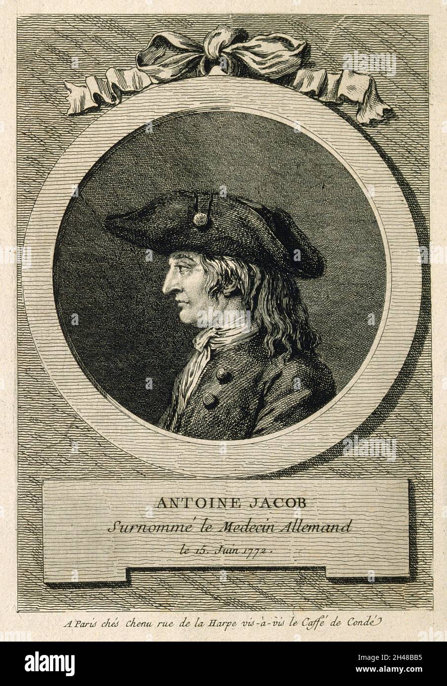 Antoine Jacob. Line engraving, 1772 Stock Photo - Alamy