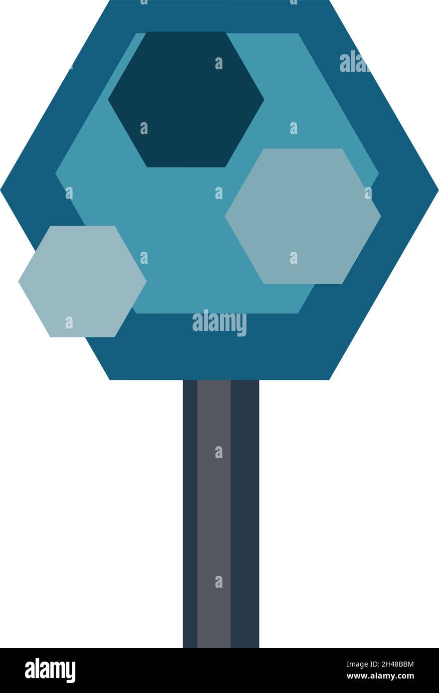 Light blue abstract tree, illustration, vector, on a white background ...
