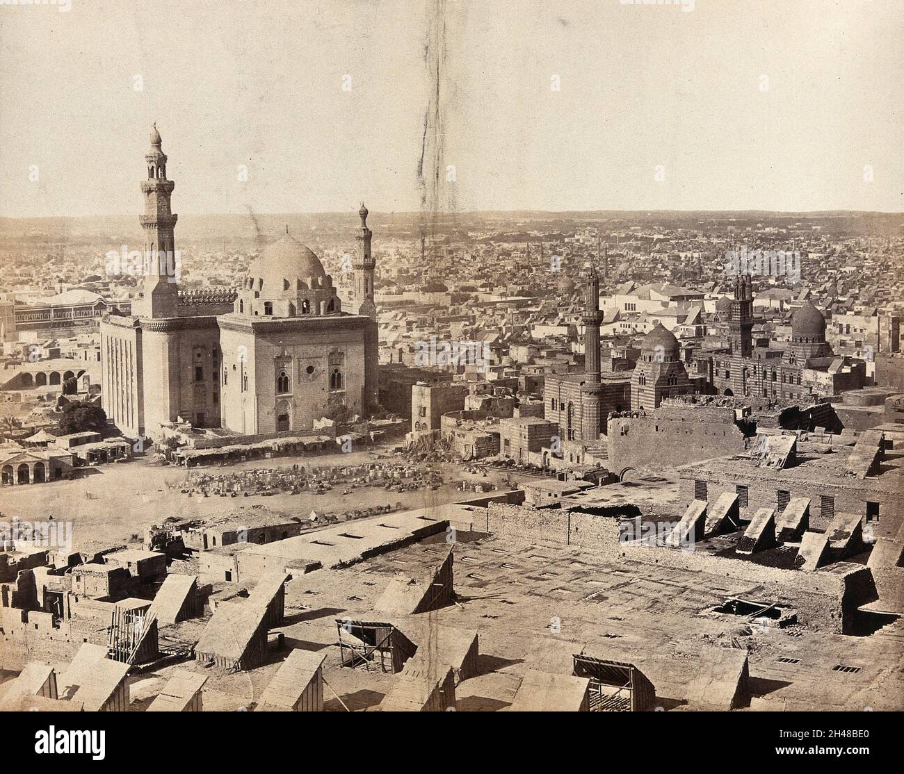 The Sultan Hasan Mosque, Cairo, Egypt: view from the citadel ...