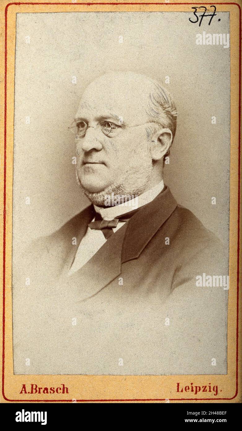 Hermann Kolbe. Photograph by August Brausch, Leipzig, 1879 Stock Photo ...