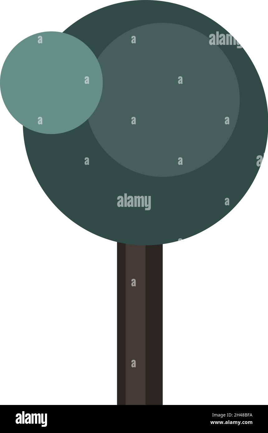 Cyan abstract tree, illustration, vector, on a white background Stock ...