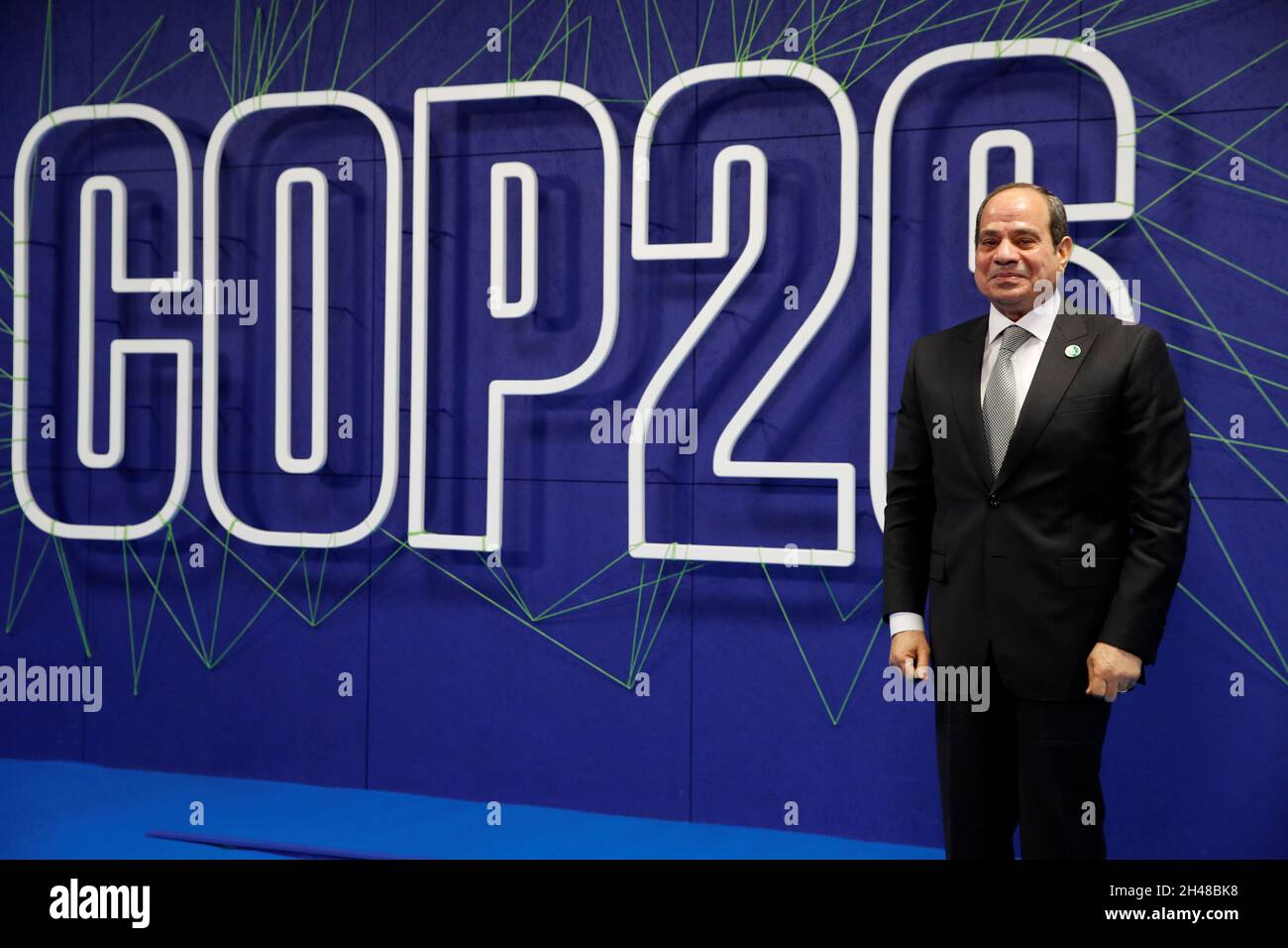 Egypt's President Abdel Fattah al-Sisi arrives for the Cop26 summit at ...