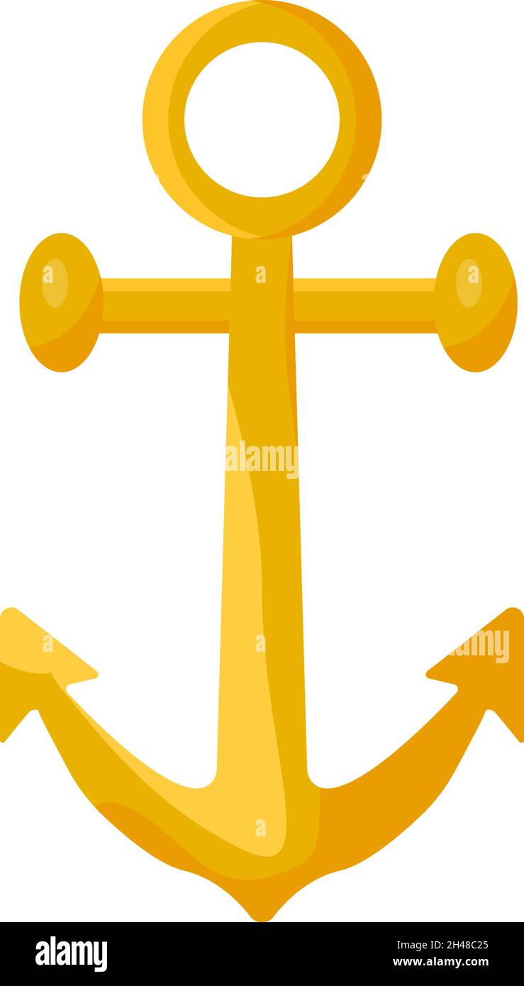 Boat anchor, illustration, vector on a white background Stock Vector ...
