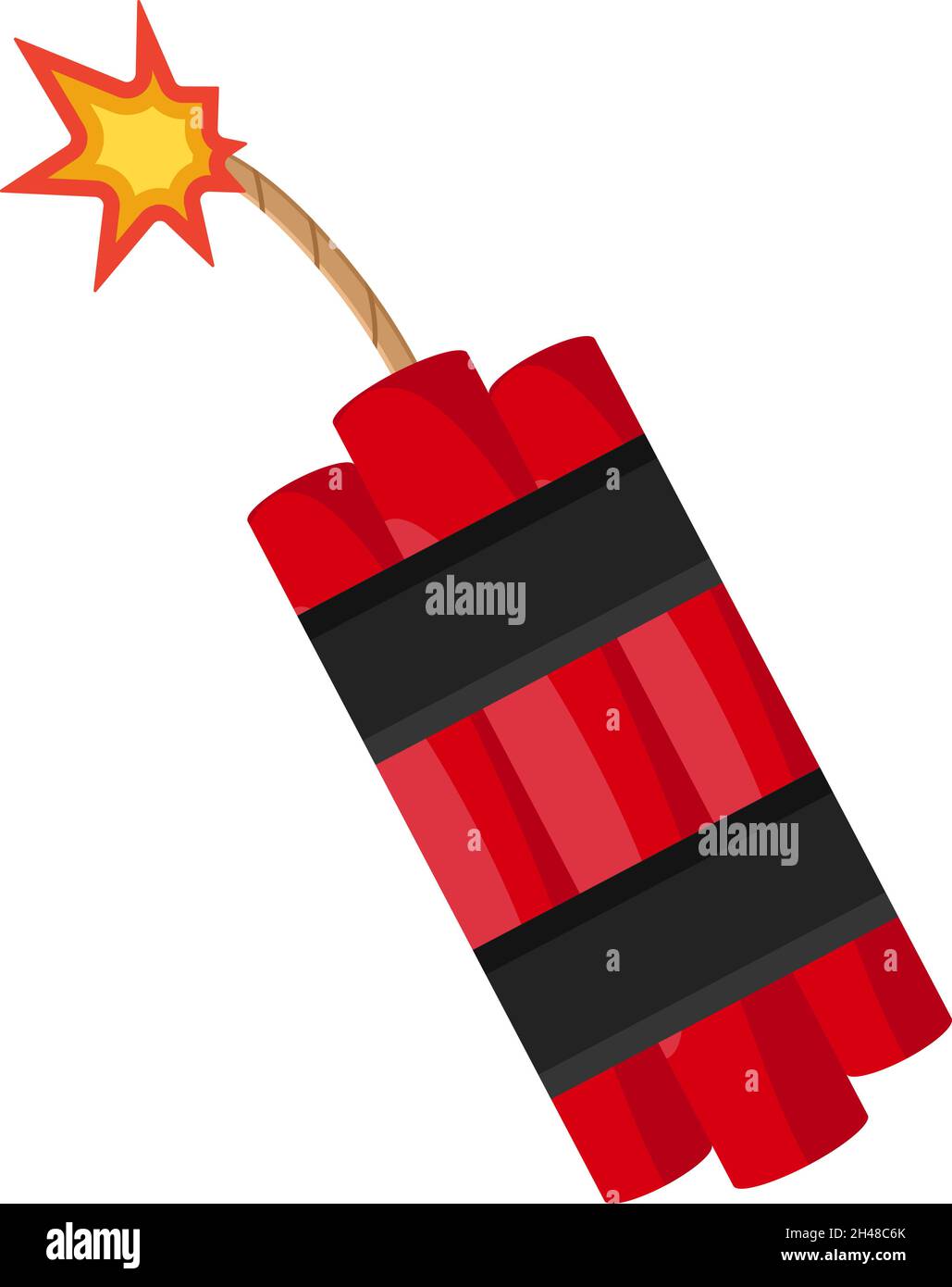 TNT bomb, illustration, vector on a white background Stock Vector Image ...