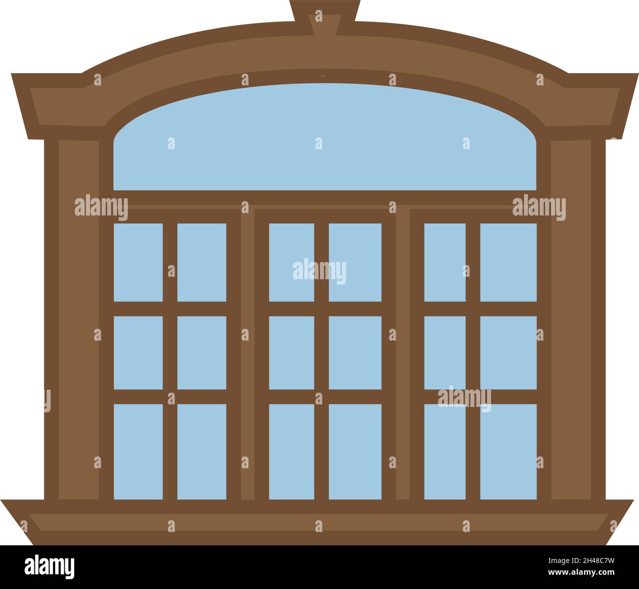 Big window, illustration, vector, on a white background Stock Vector ...