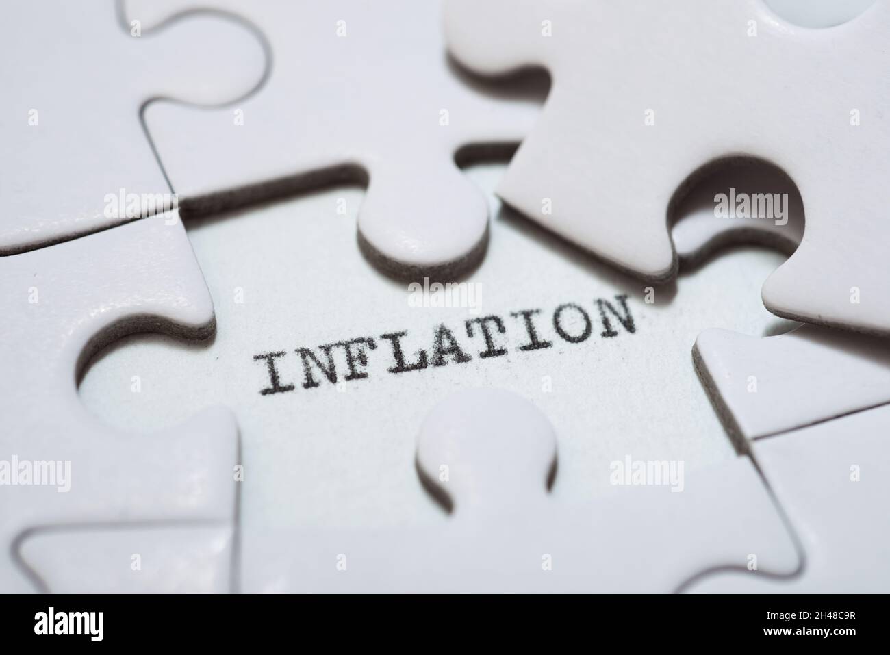 The word inflation written with a typewriter Stock Photo - Alamy