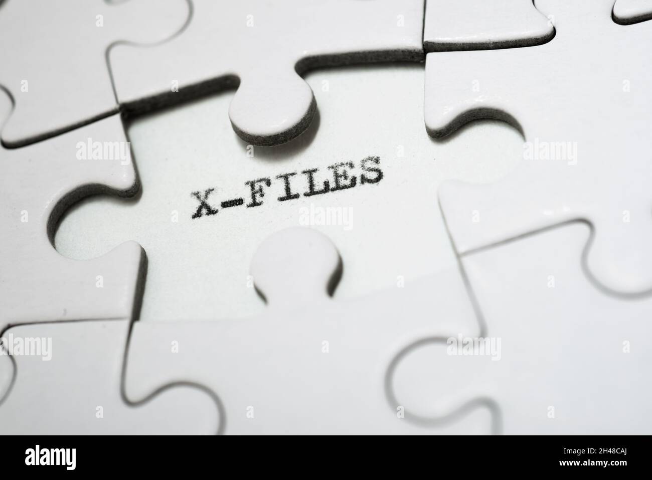 The word x-files written with a typewriter Stock Photo - Alamy