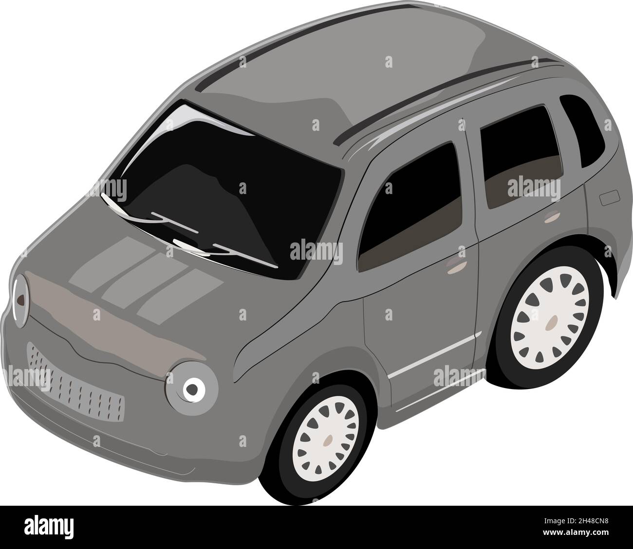 Small car, illustration, vector on a white background Stock Vector ...