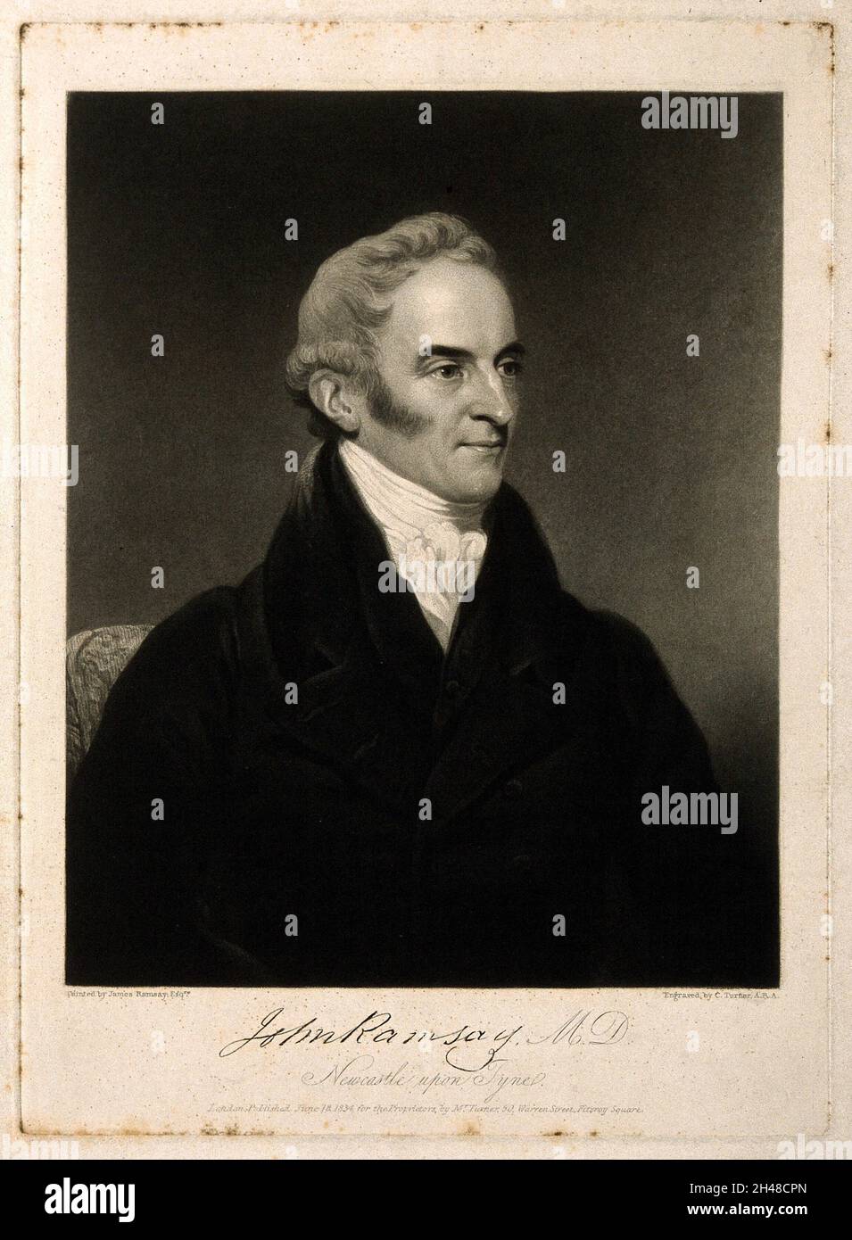 John Ramsay. Mezzotint by C. Turner, 1834, after J. Ramsay Stock Photo ...
