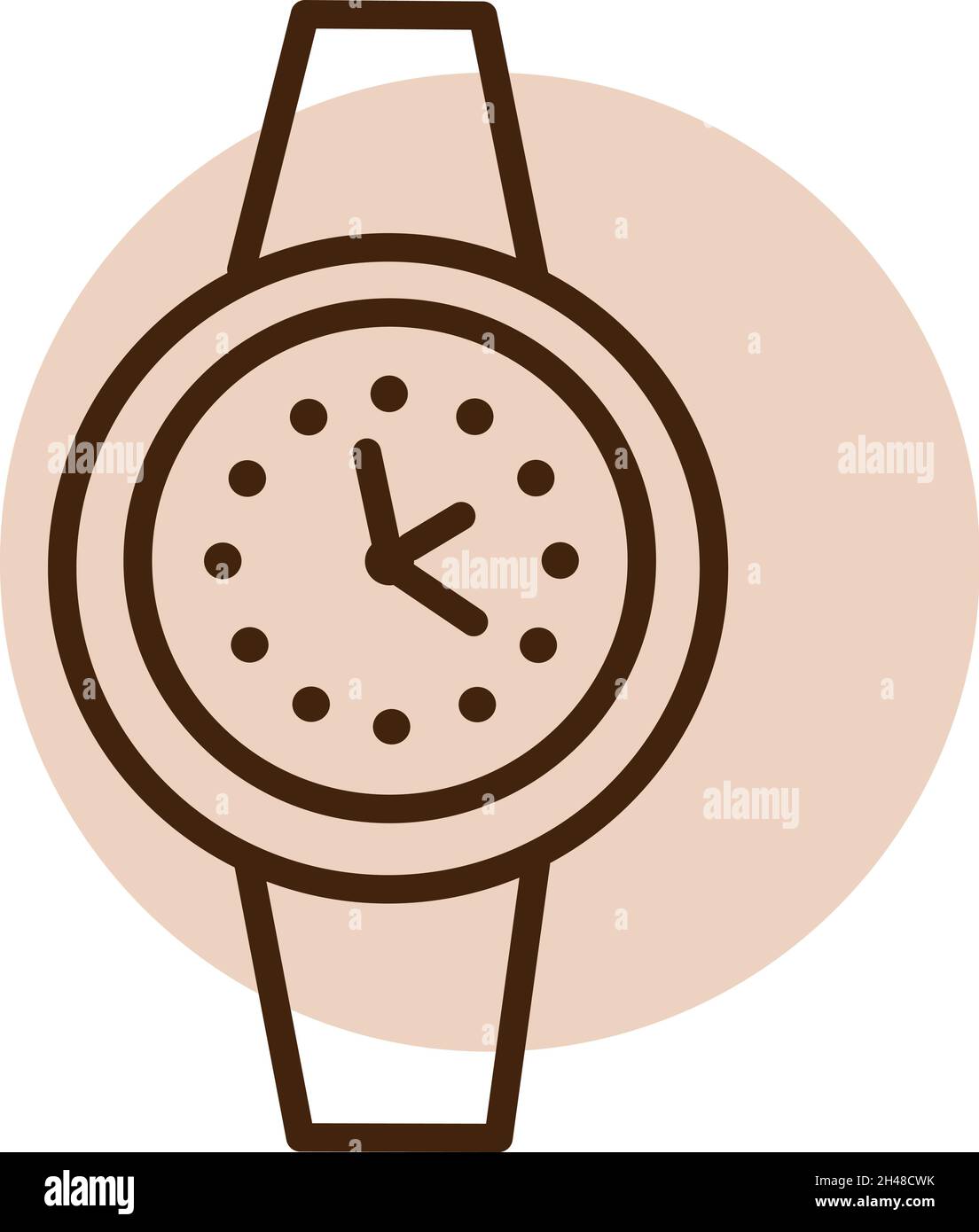 Wrist watch, illustration, vector, on a white background Stock Vector ...