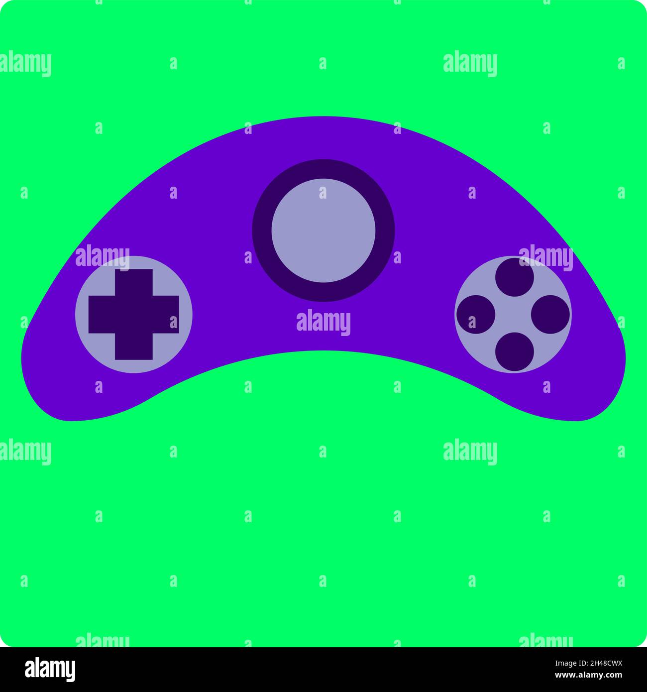 Gaming controller, illustration, vector, on a white background Stock ...