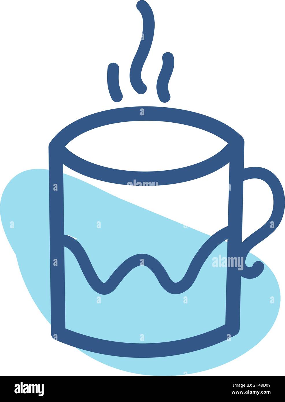 Hot chocolate, illustration, vector, on a white background Stock Vector ...